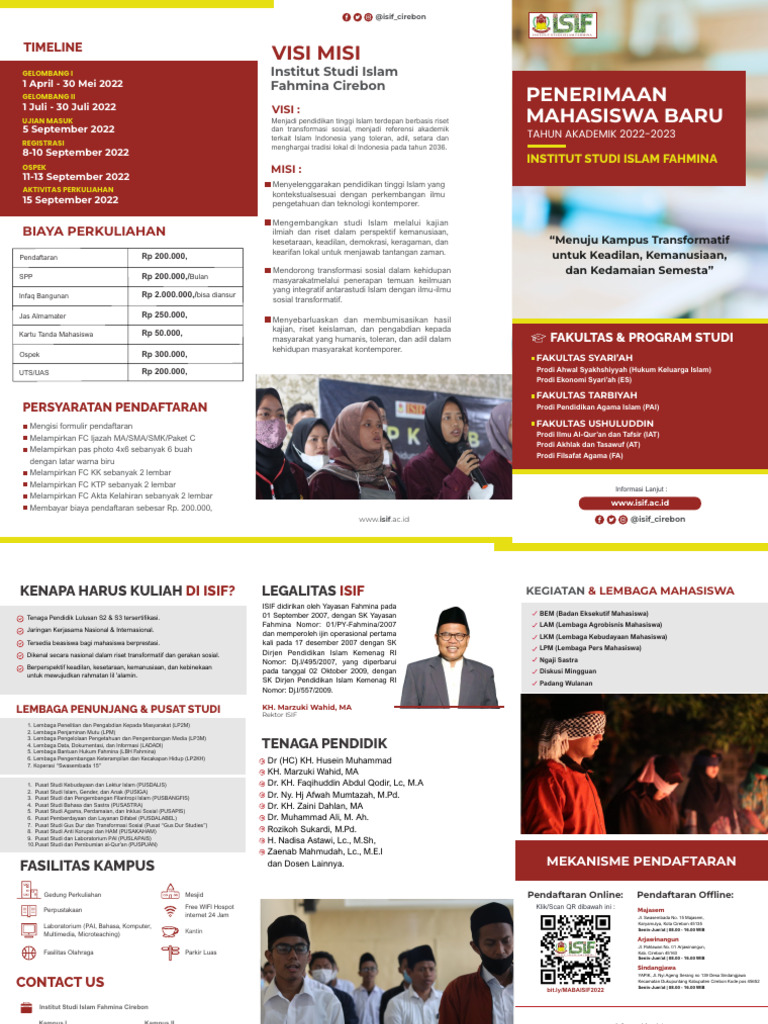Pendaftaran Mahasiswa Baru ISIF 2022 | PDF