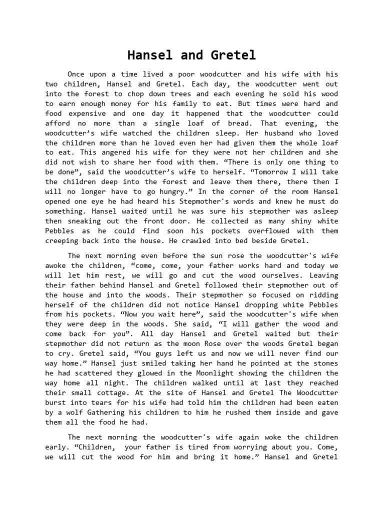 Hansel and Gretel | PDF | Hansel And Gretel (Opera) | Hansel And Gretel
