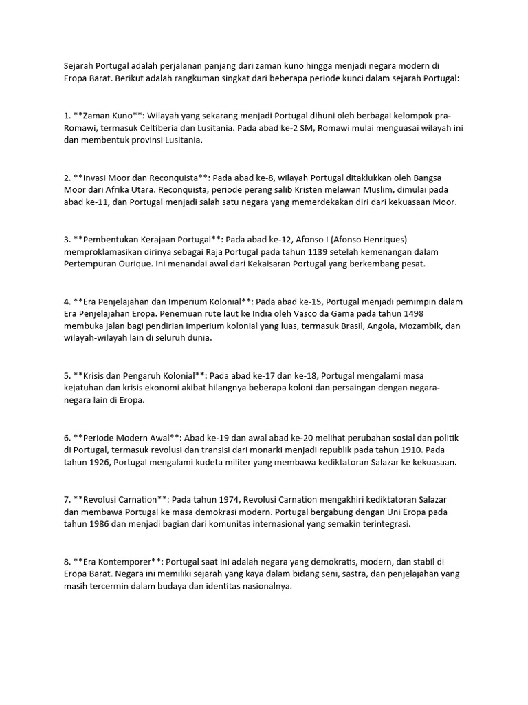 Sejarah PORTUGAL | PDF