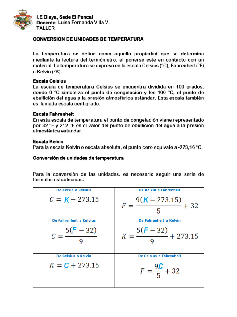 11 - Conversion de Temperatura | PDF