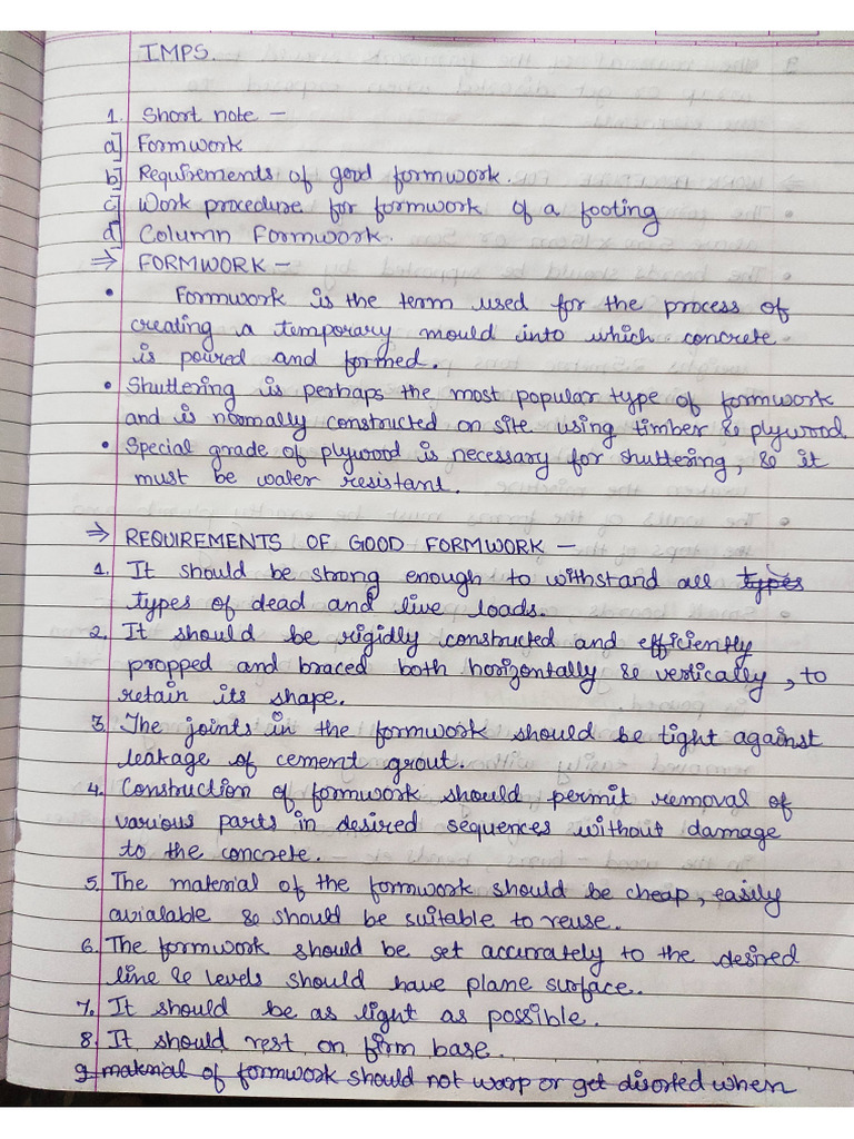 Formwork and Diff One Way Two Way | PDF
