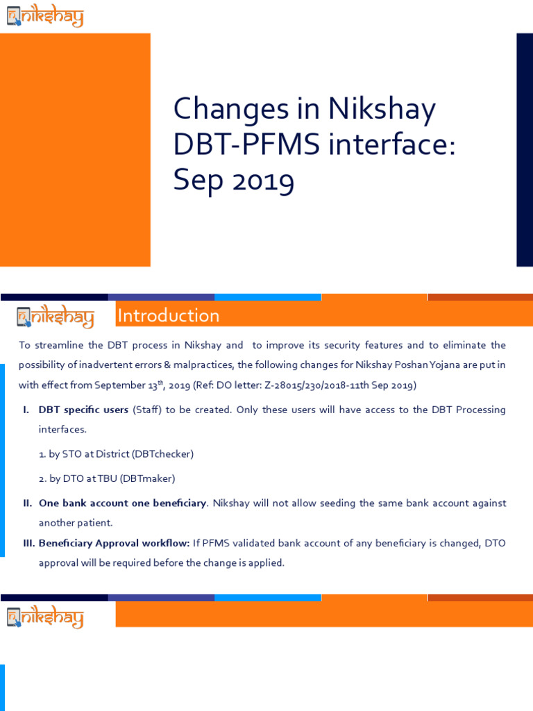 Nikshay DBT Workflow Changes 2019 | PDF | Password | Login