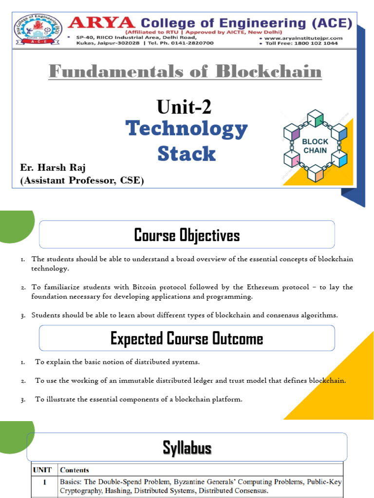 Blockchain Unit-2 | PDF | Bitcoin | Cryptocurrency