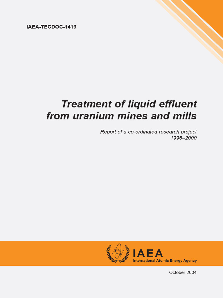 Treatment of Liquid Effluent From Uranium Mines and Mills | PDF | Nuclear Power | Membrane