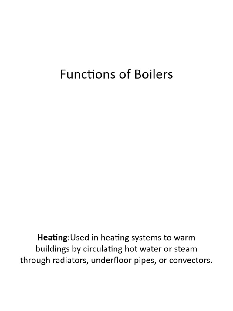 Functions of Boilers | PDF