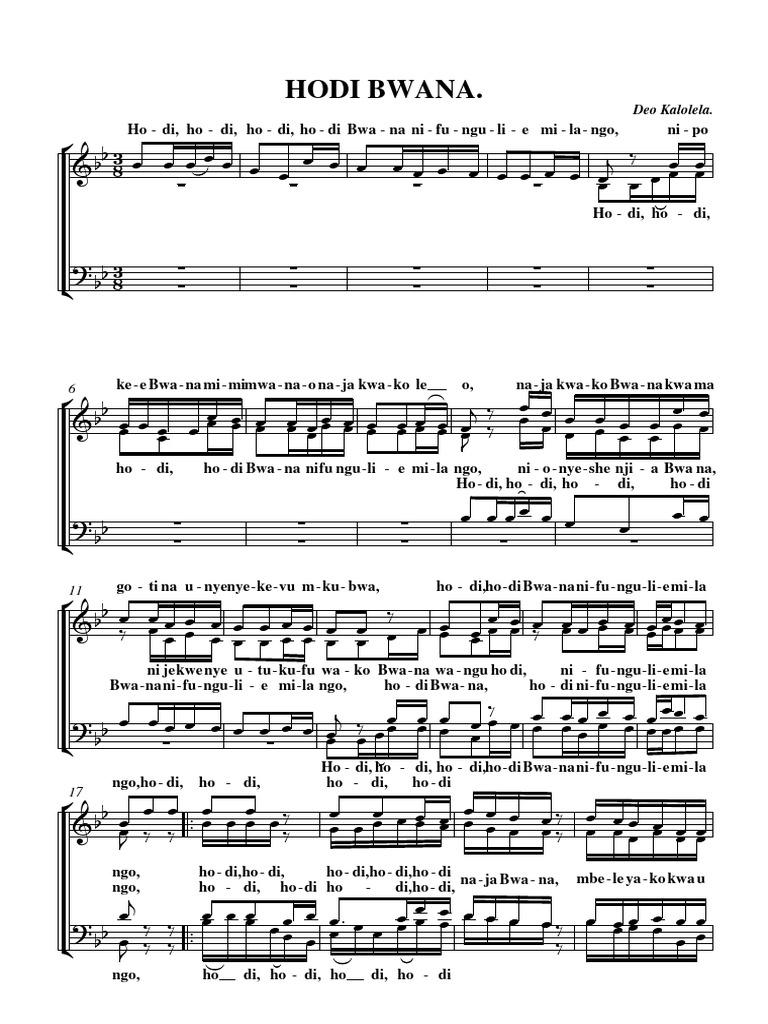 Hodi Bwana-D.Kalolela | PDF
