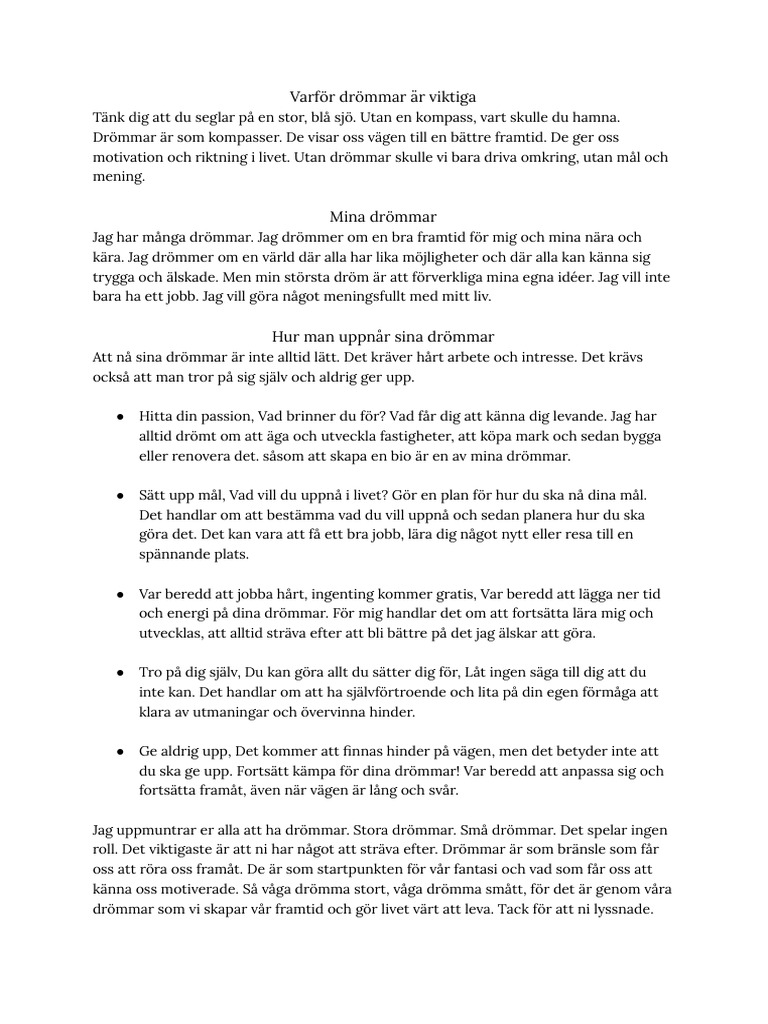 Ahmad Mahmoud - Ditt Talmanus Till Talefest, Första Utkastet | PDF