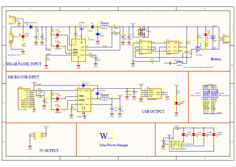 Solar Power Management Circuit Design | PDF