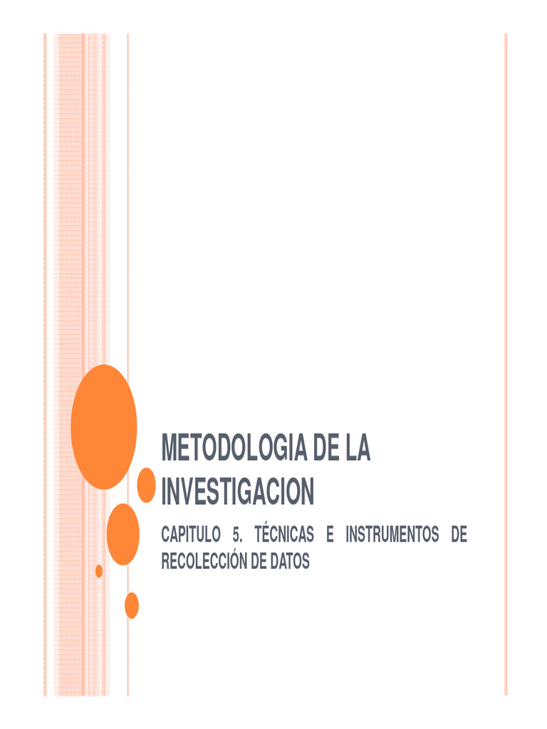 METODOLOGIA DE LA INVESTIGACION - Cap5 | PDF | Cuestionario ...