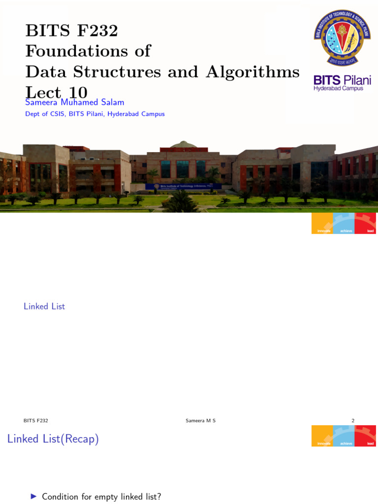 Lect 10 - 2024 | PDF | Computer Science | Computer Data
