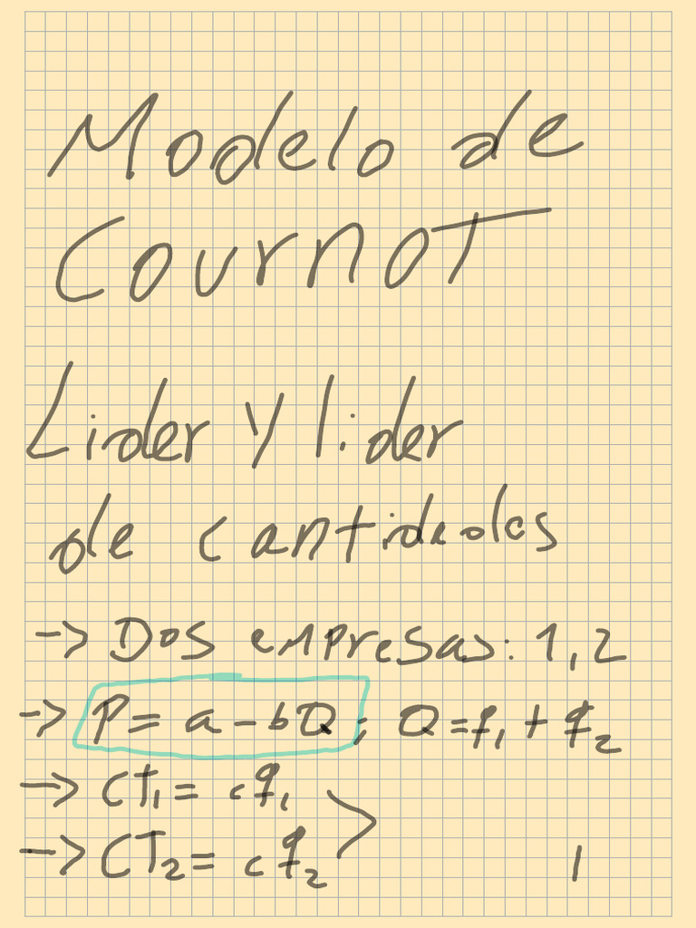 Modelo De Cournot Pdf