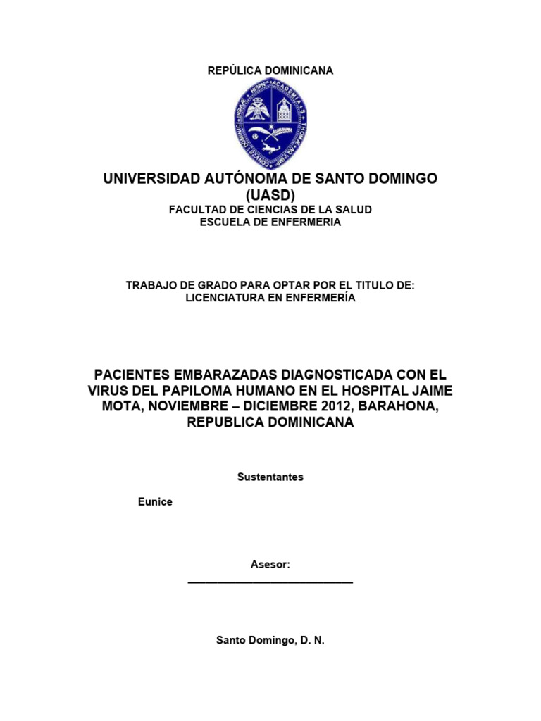 Anteproyecto Eunice Como Ehh | PDF | Enfermería | Ciencias de la Salud
