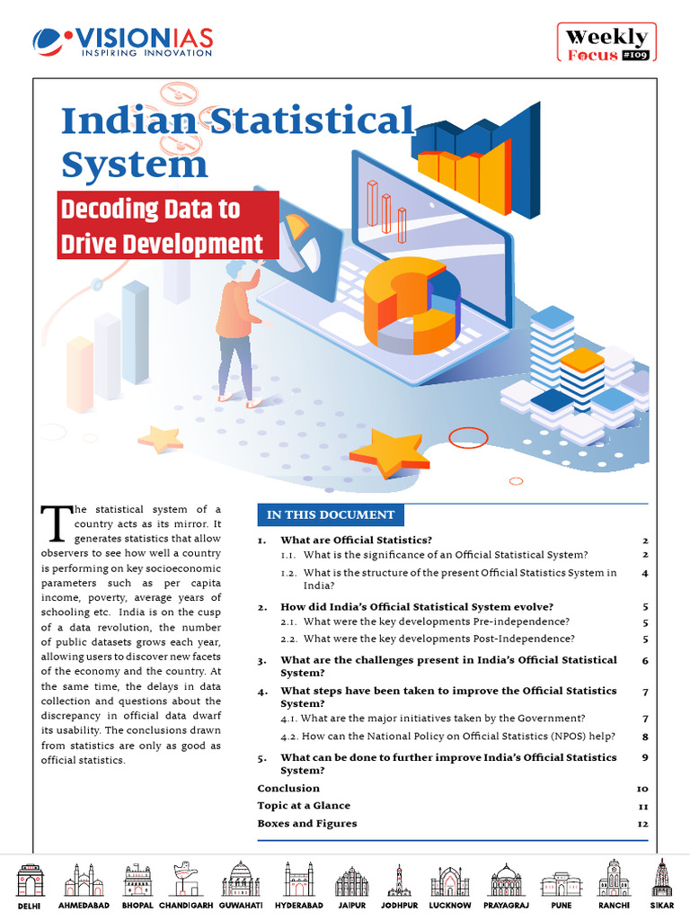 Indian Statistical System Vision Ias Pdf Official Statistics Metadata