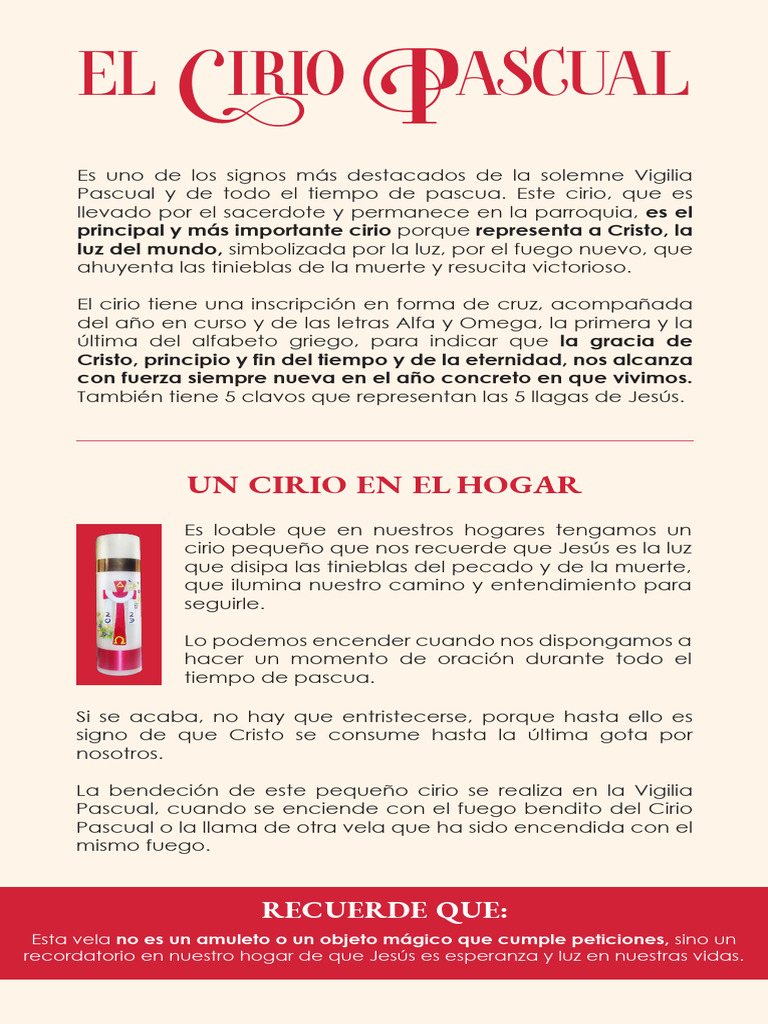 Cirio en casa | PDF | Oración | Pascua de Resurrección