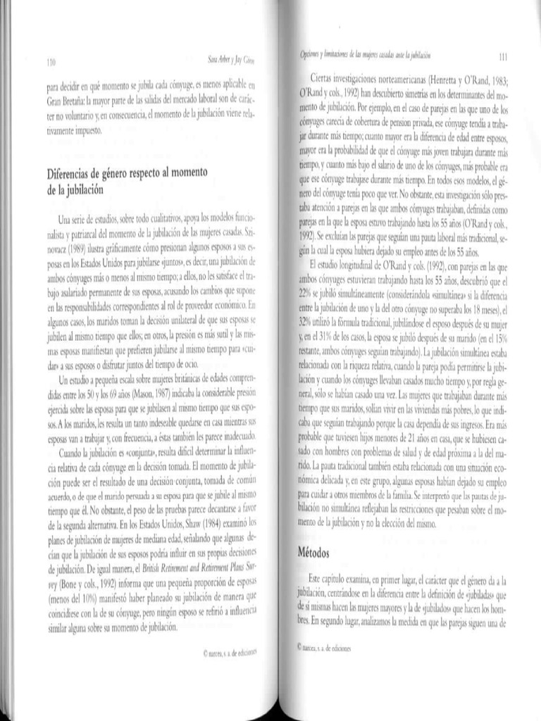 02 Relación Entre Género y Envejecimiento Sara Arber y Jay Ginn Part D ...