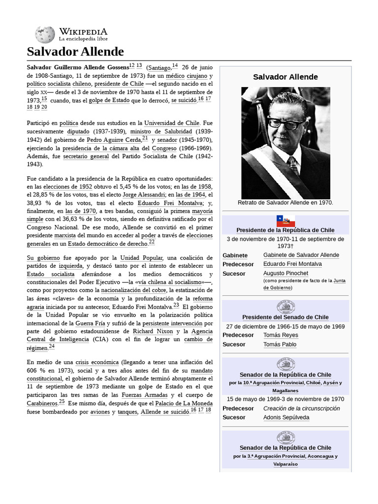 Salvador Allende | PDF | Chile