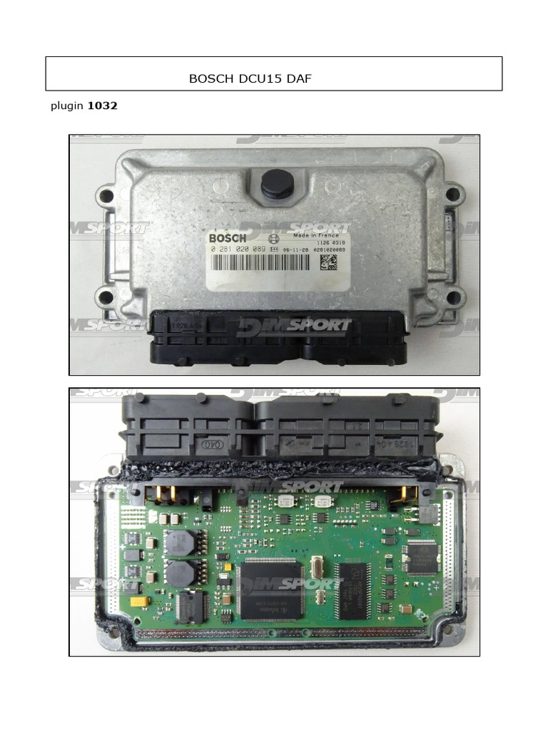 BOSCH DCU15 DAF ECU Connection Guide | PDF