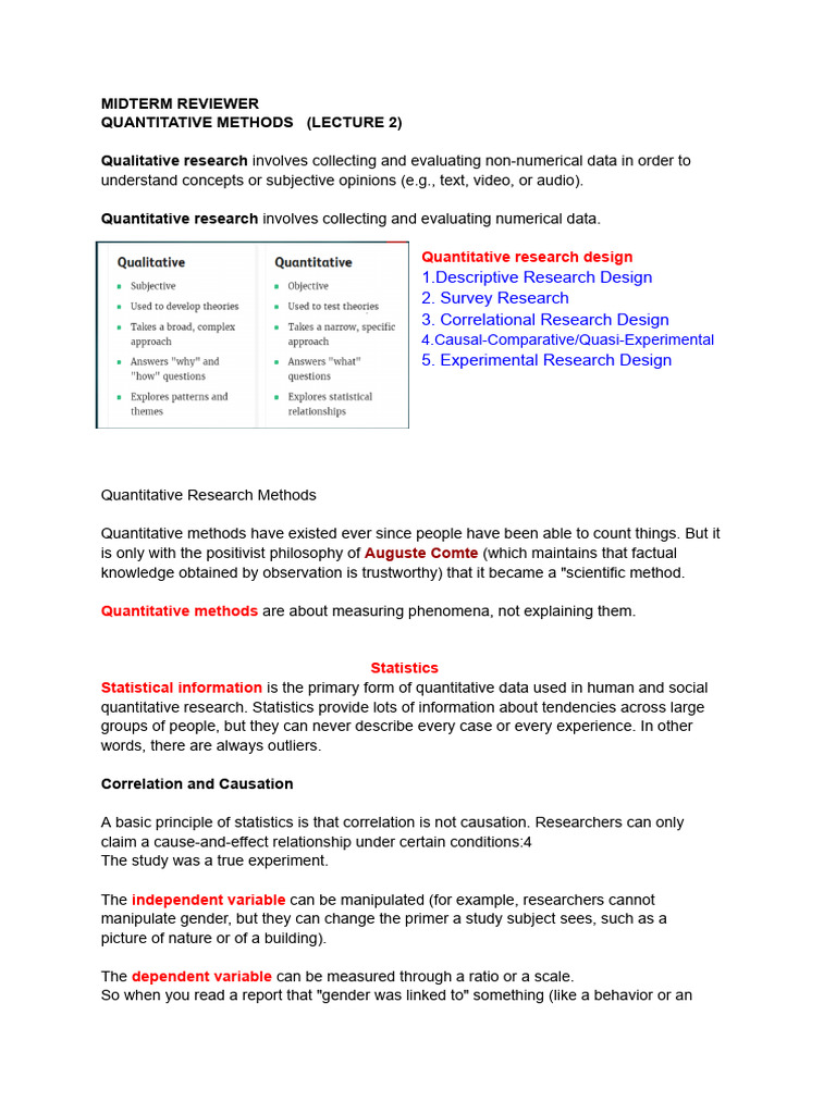 Midterm Reviewer 1 | PDF | Statistics | Expected Value