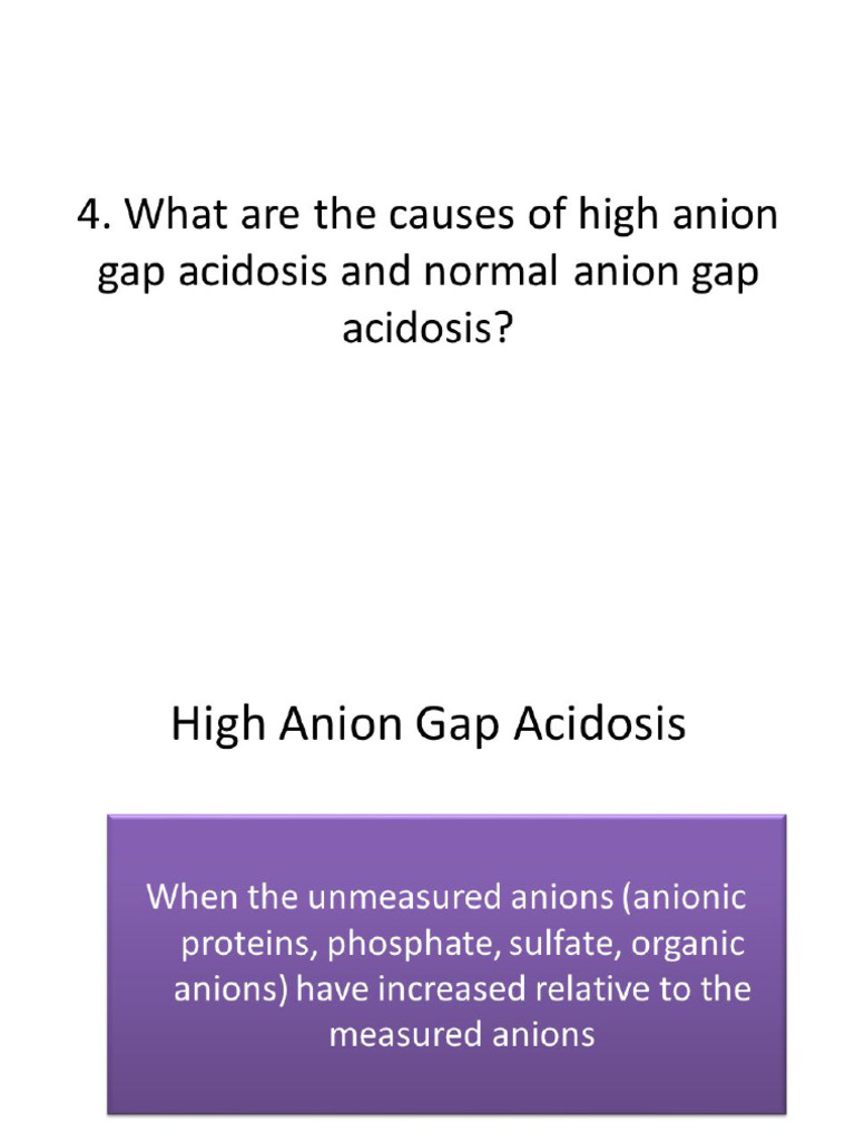 High Anion Gap | PDF