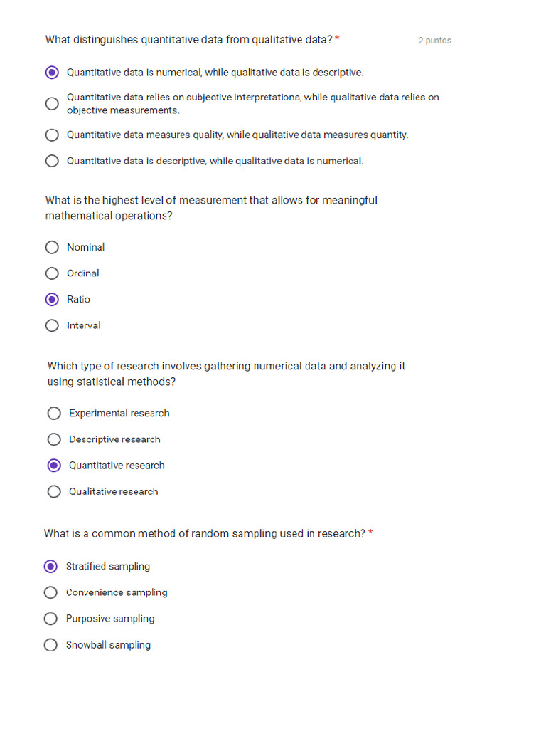 QUANTItative Method Quiz | PDF