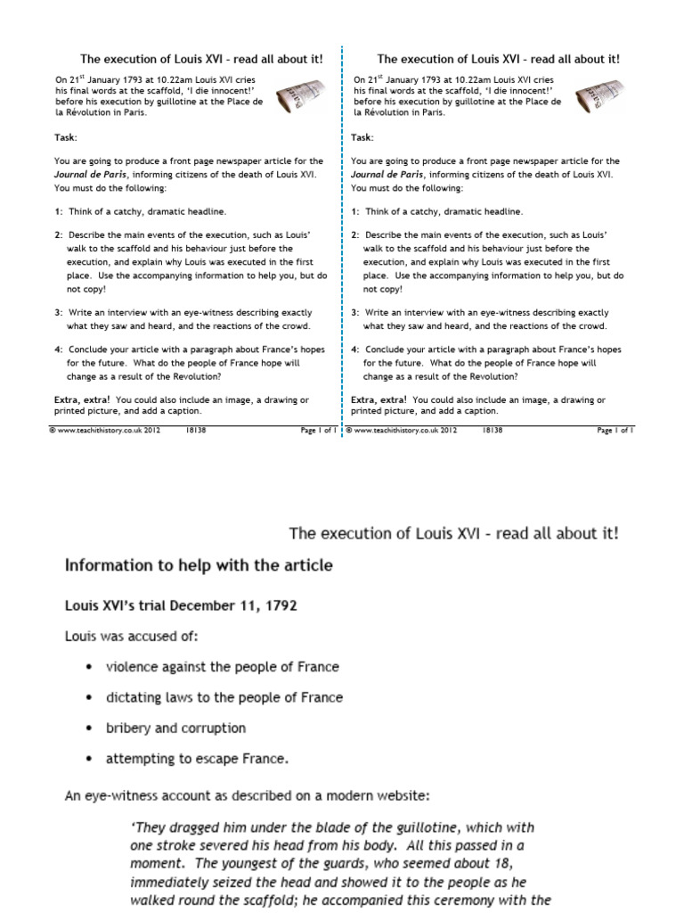 Execution of Louis XVI | PDF
