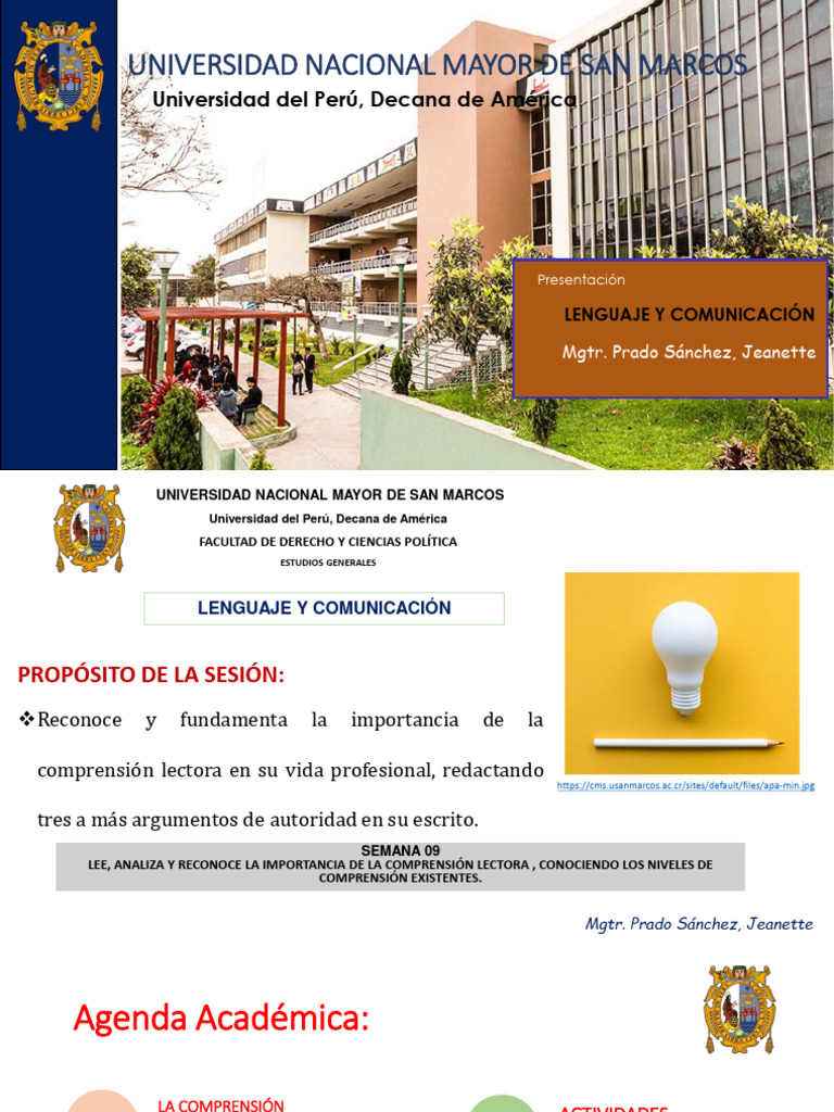 Semana 09 - Niveles de Comprensión Lectora | PDF | Comprensión lectora ...