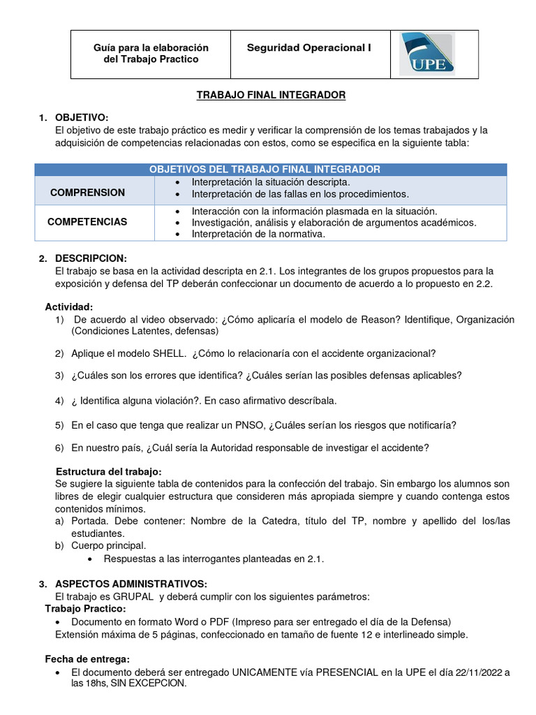 Trabajo Practico INTEGRADOR GSO | PDF