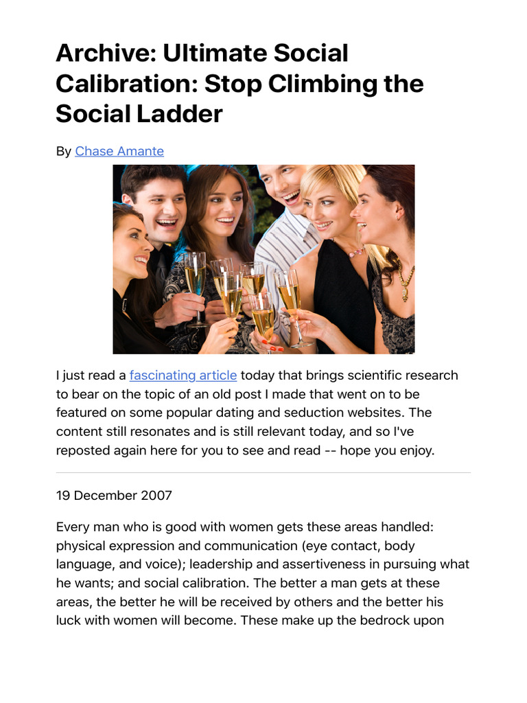 Archive Ultimate Social Calibration Stop Climbing The Social Ladder ...