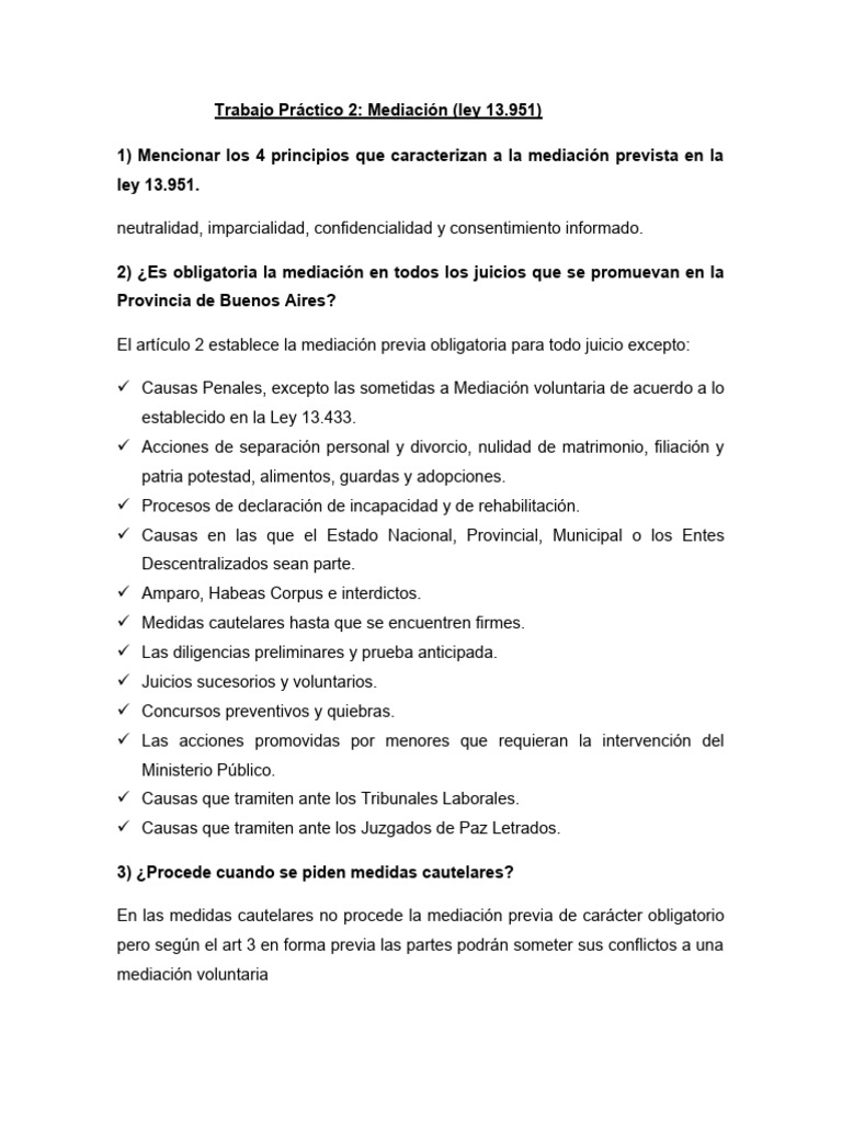 TP 2 Mediacion | PDF