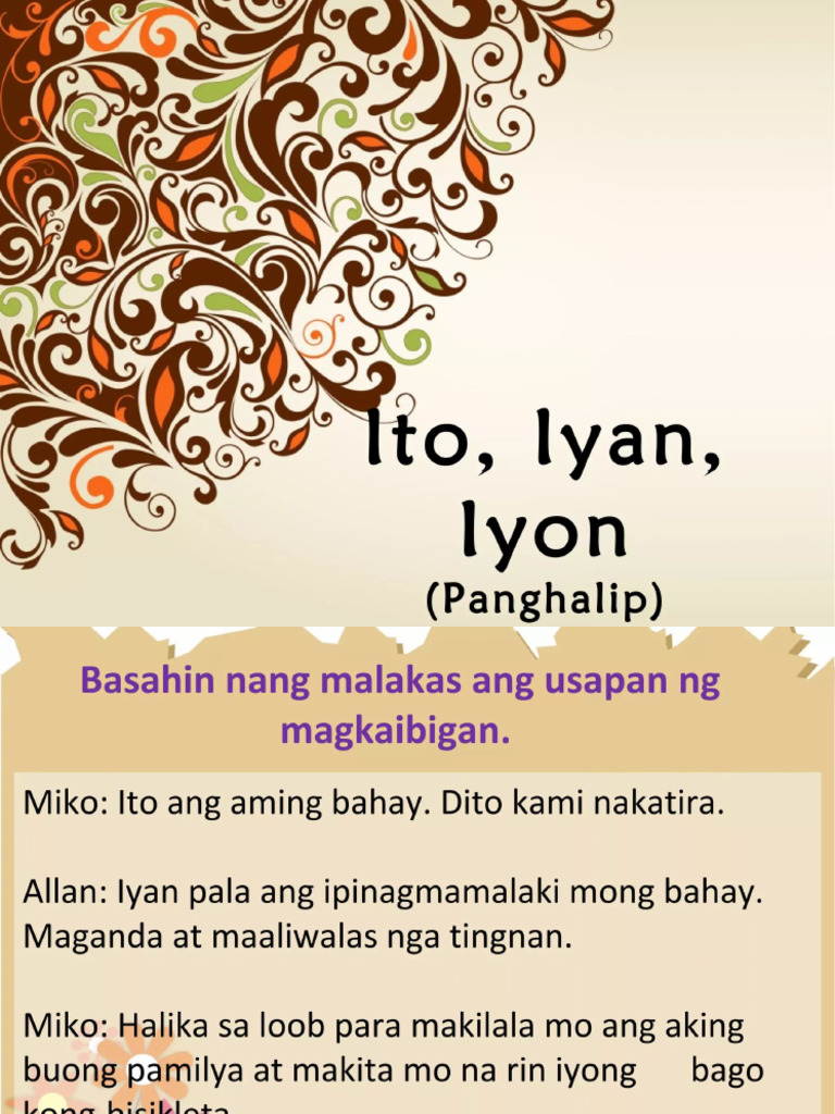 Panghalip Ito Iyan Iyon | PDF