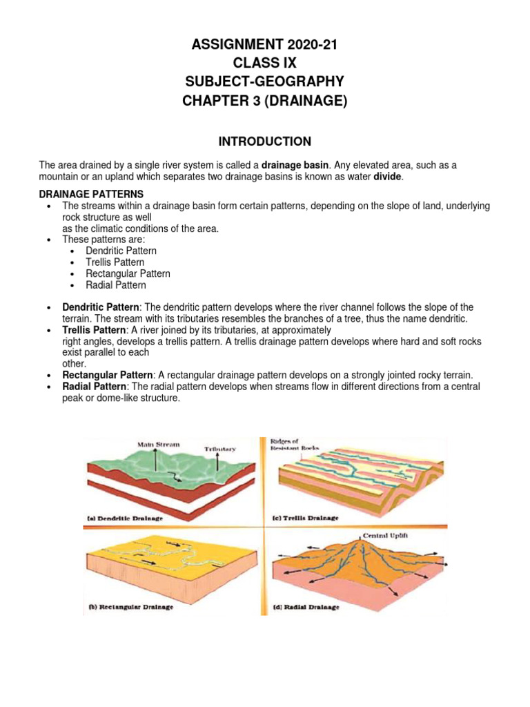 Geography Class IX CH 3 Drainage | PDF | River | Indus River Geography Class IX CH 3 Drainage | PDF | River | Indus River