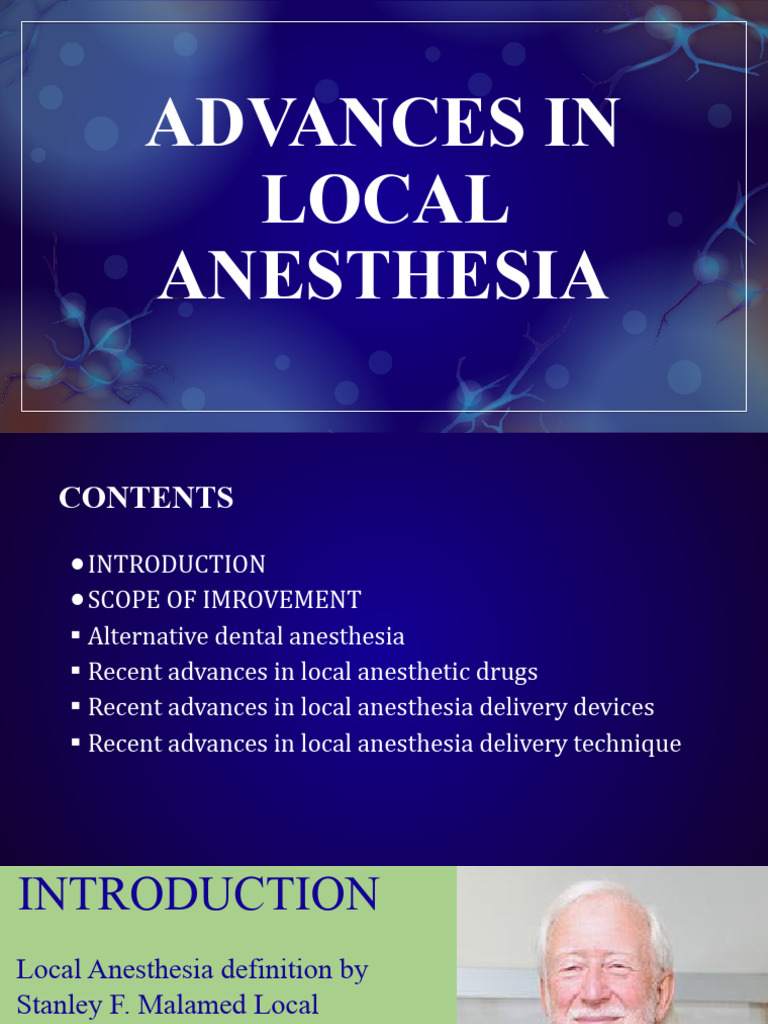 Advances in Local Anesthesia | PDF | Anesthesia | Pain