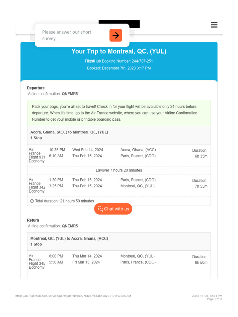 My FlightHub Reservation-1 | PDF | Civil Aviation