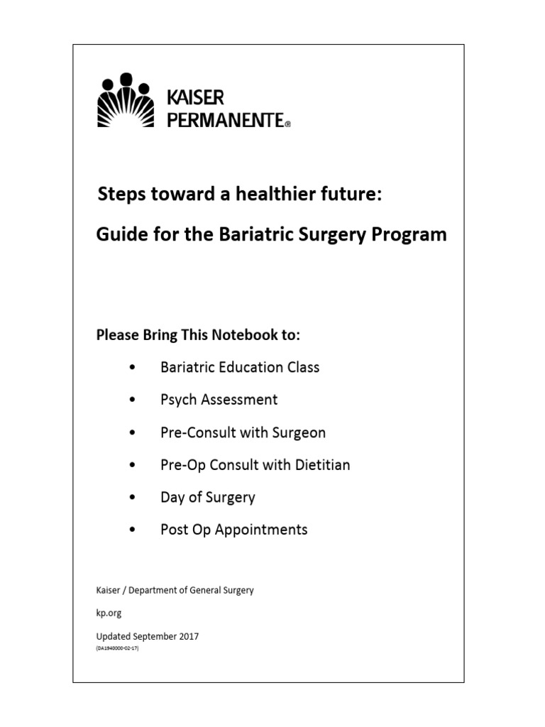 Bariatric Booklet | PDF | Bariatric Surgery | Medical Specialties