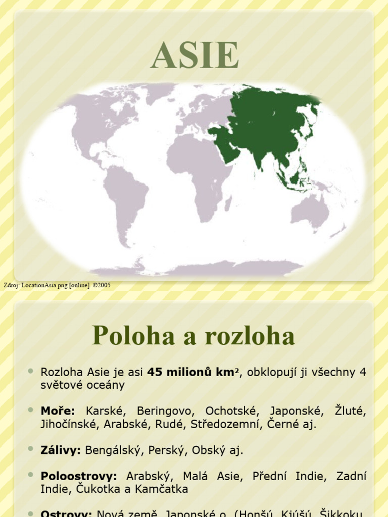 Asie - Přírodní Podmínky A Obyvatelstvo | PDF