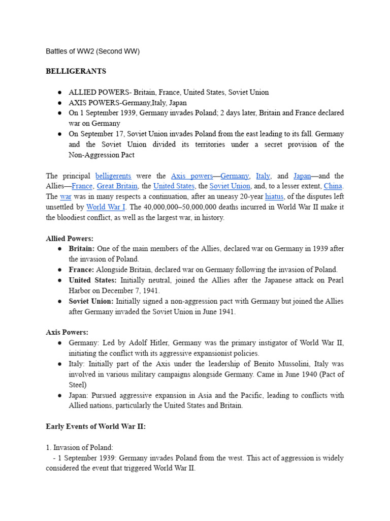 Battles of WW2 | PDF | North African Campaign | Battle Of Stalingrad