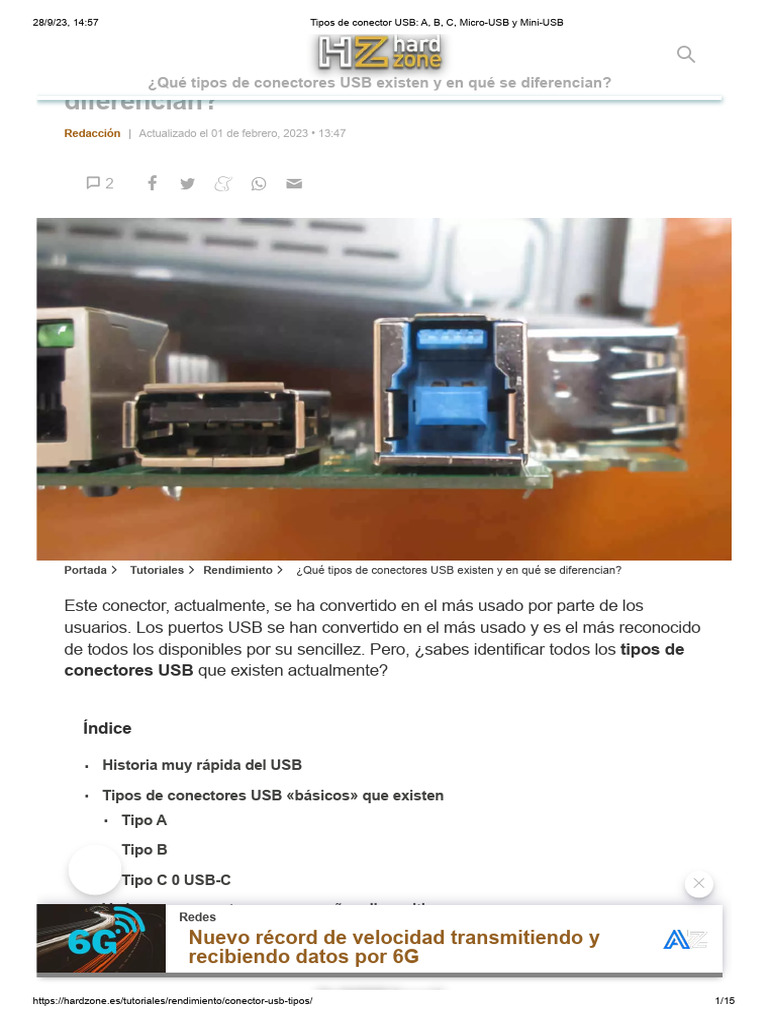 Tipos de conector USB_ A, B, C, Micro-USB y Mini-USB | Descargar gratis PDF | USB | Bienes ...