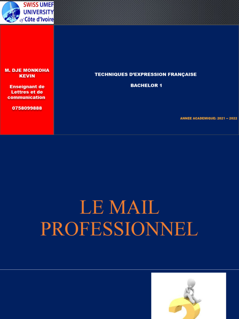 Rédiger un Mail Professionnel Efficace | PDF | Phrase | Linguistique