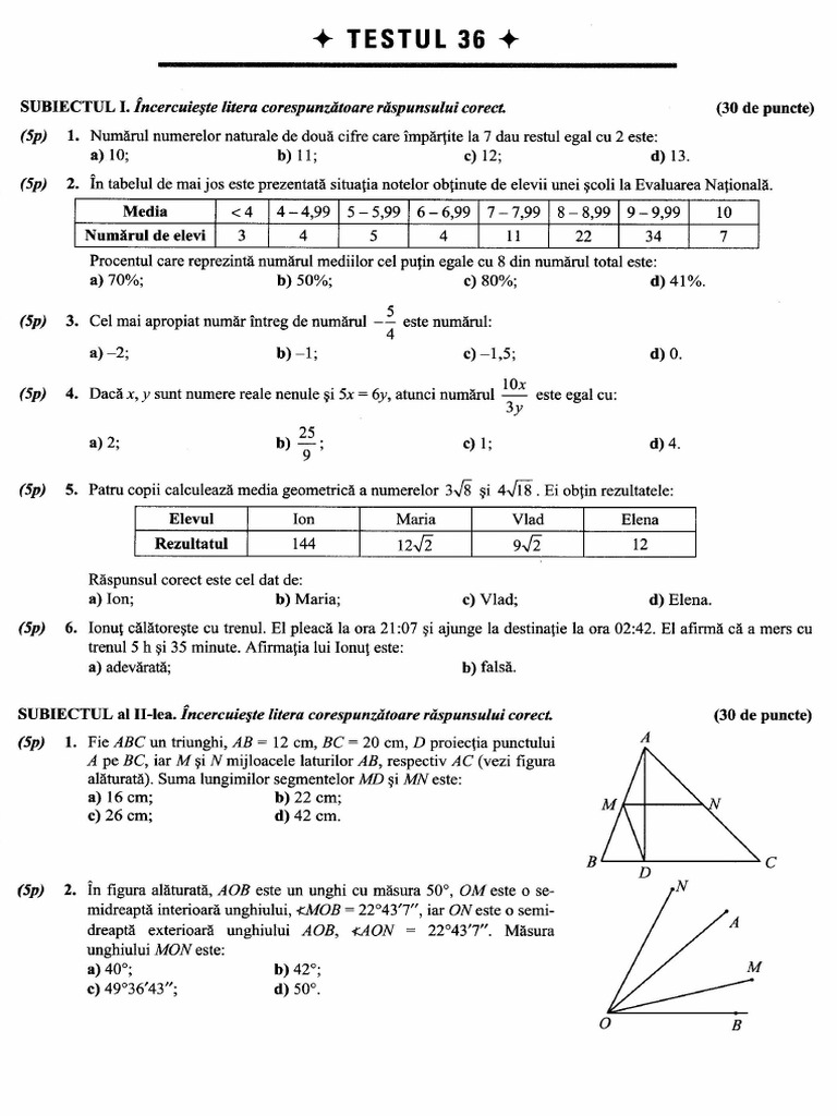 Test 36 C 2021 | PDF