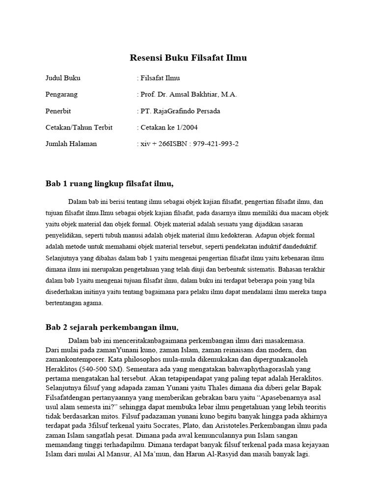 Resensi Buku Filsafat Ilmu Agung Rustandi | PDF | Sains & Matematika