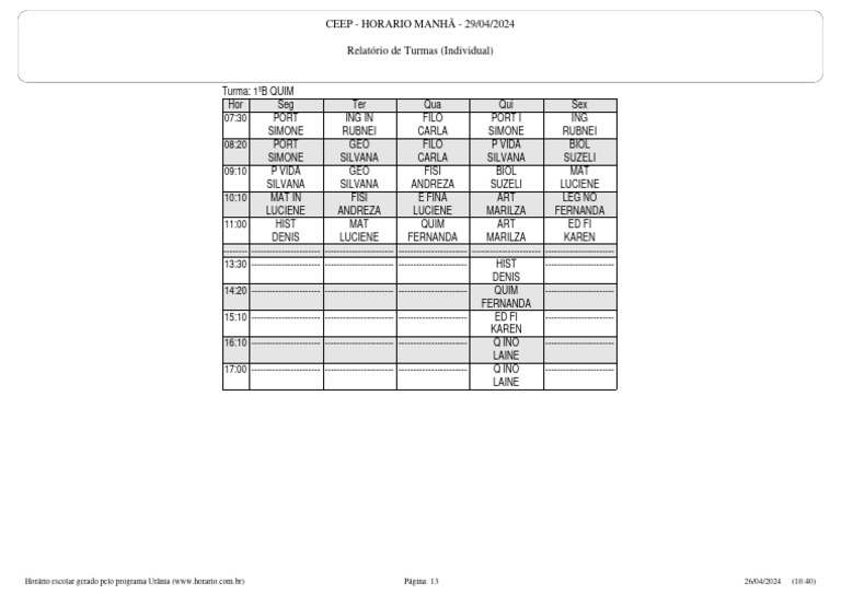 1º B - Quimica | PDF