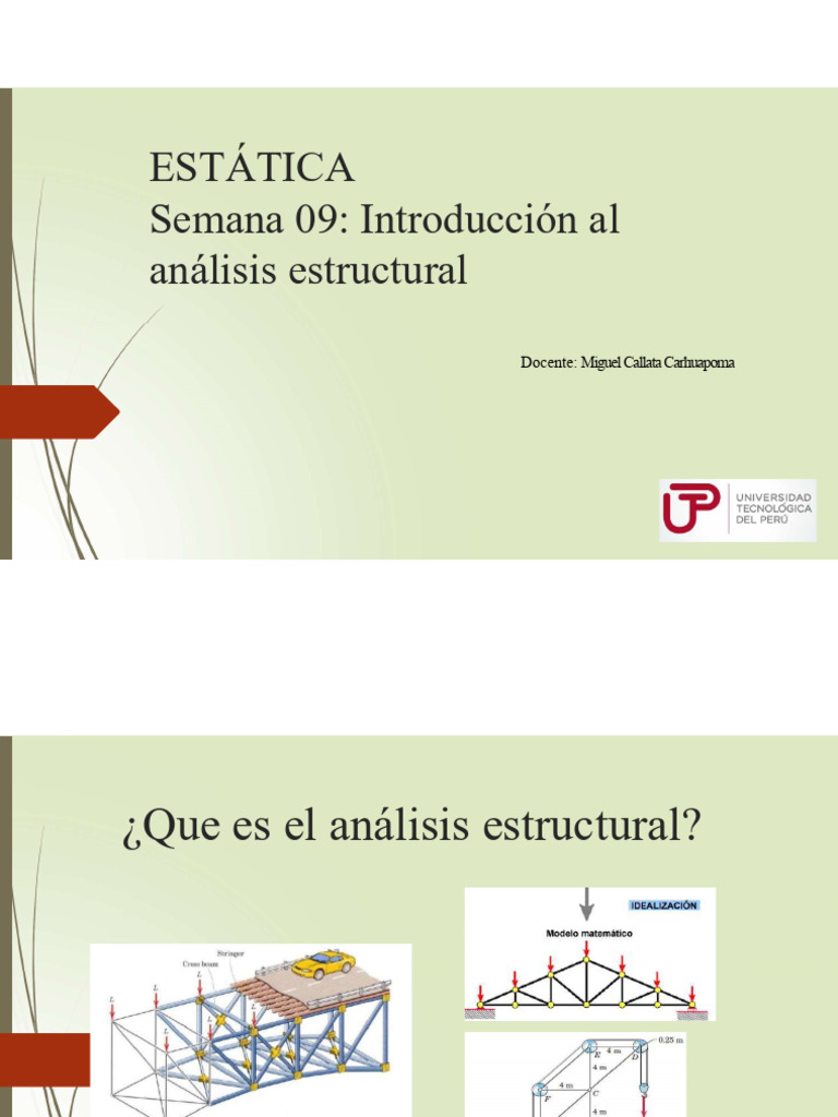 S09 - Material - Introducción Al Análisis Estructural | PDF | Braguero | Análisis estructural