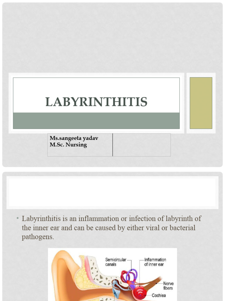 Labrinthitis 200811092131 | PDF