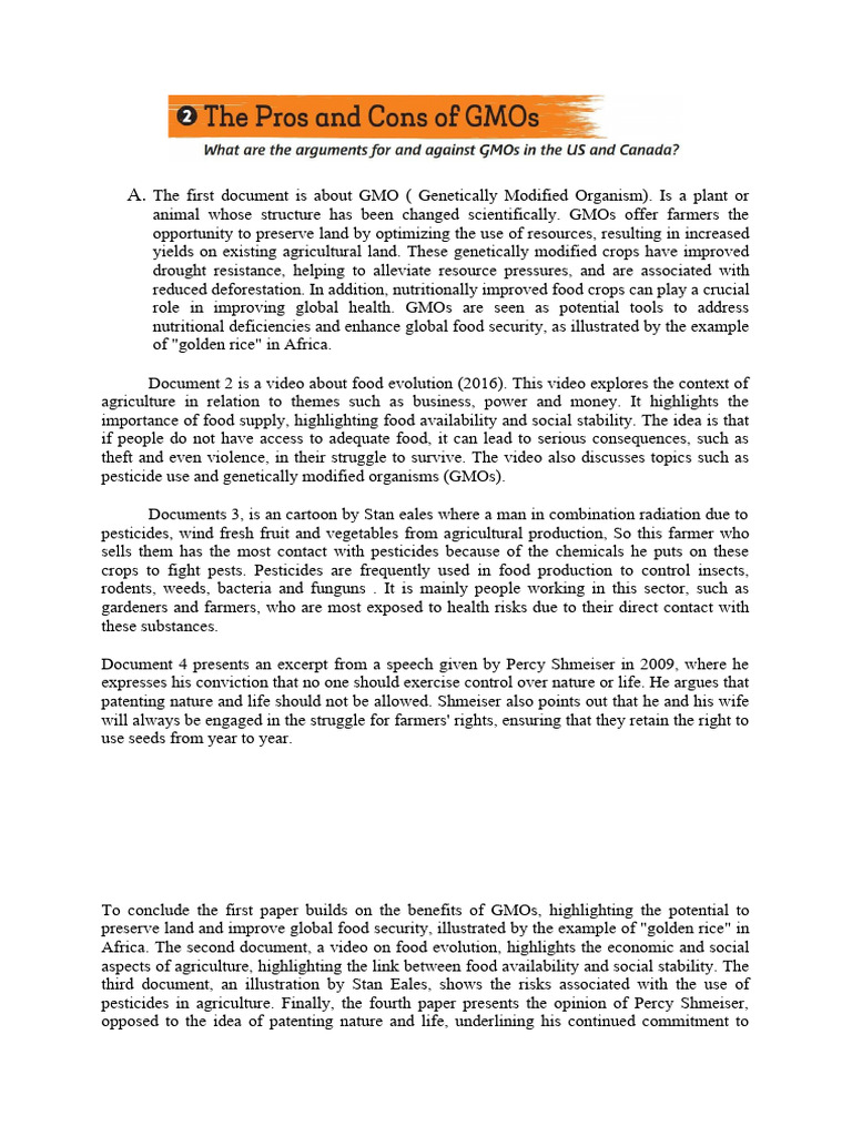 Homework About GMO | PDF | Agriculture | Genetically Modified Organism