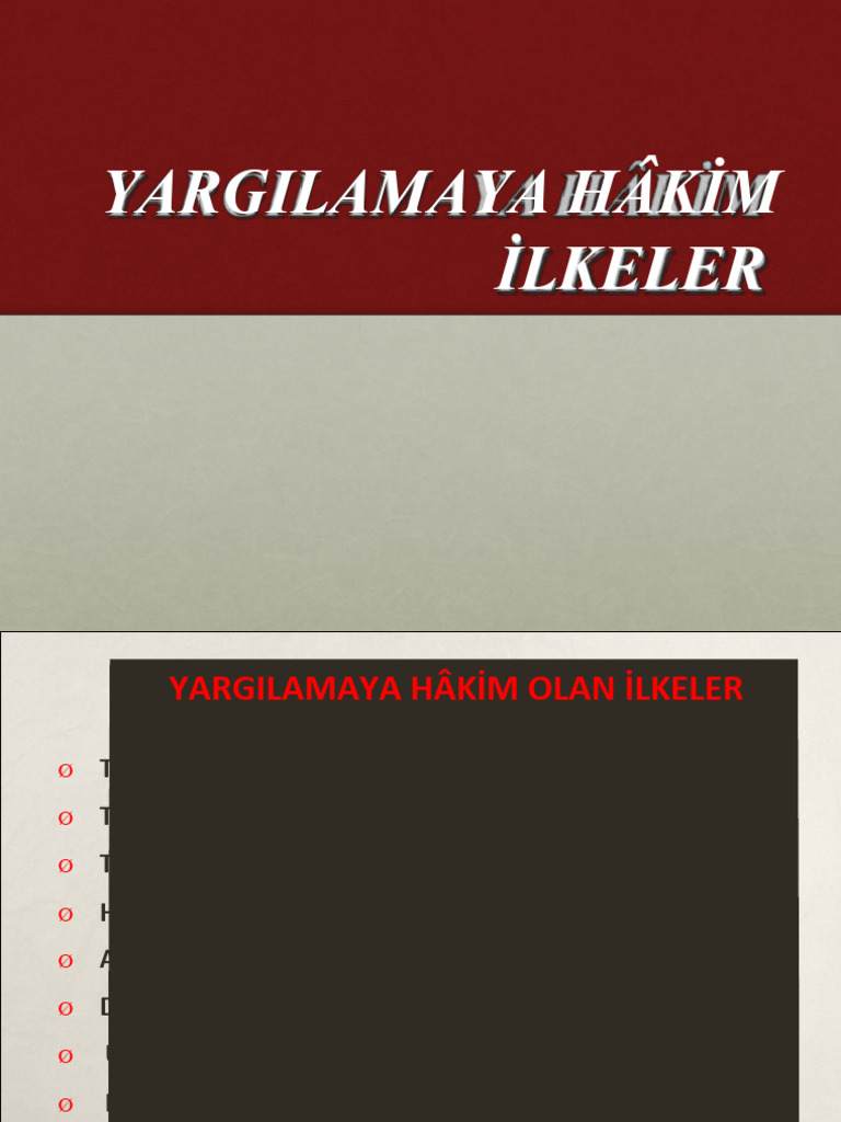 Yargilamaya Hakim Ilkeler oFcF | PDF