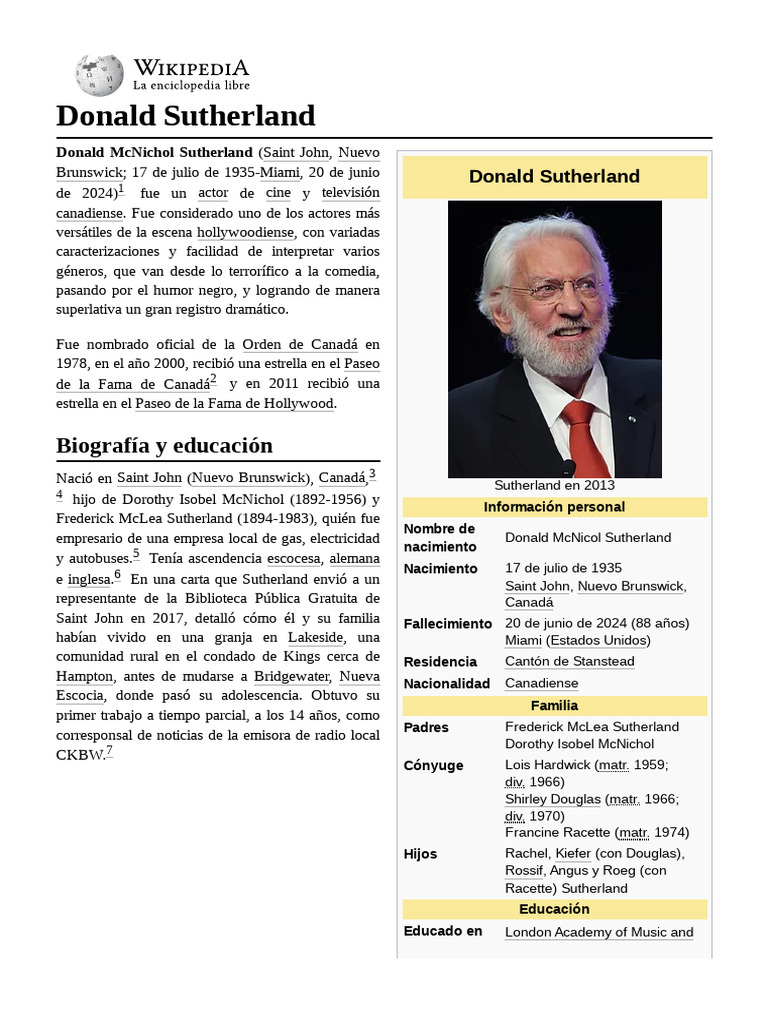 Donald Sutherland | PDF