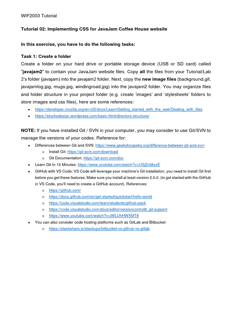 WIF2003 Tutorial 02 | PDF | Computer File | Computing
