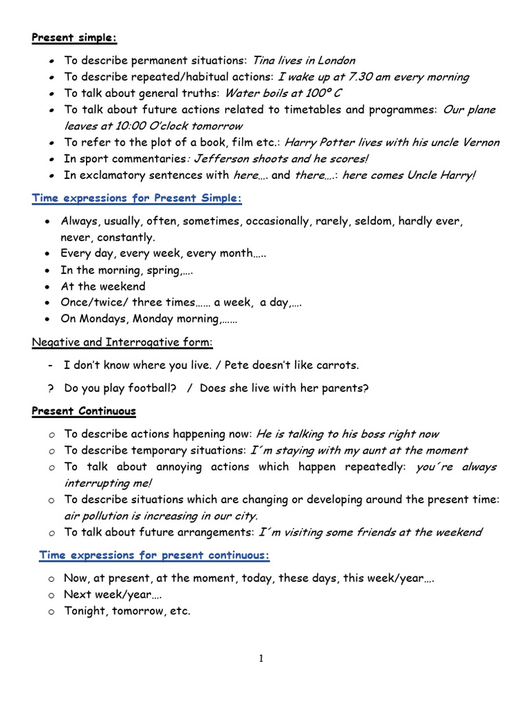 Resumen Gramática Inglés B1 | PDF | Verb | Adverb