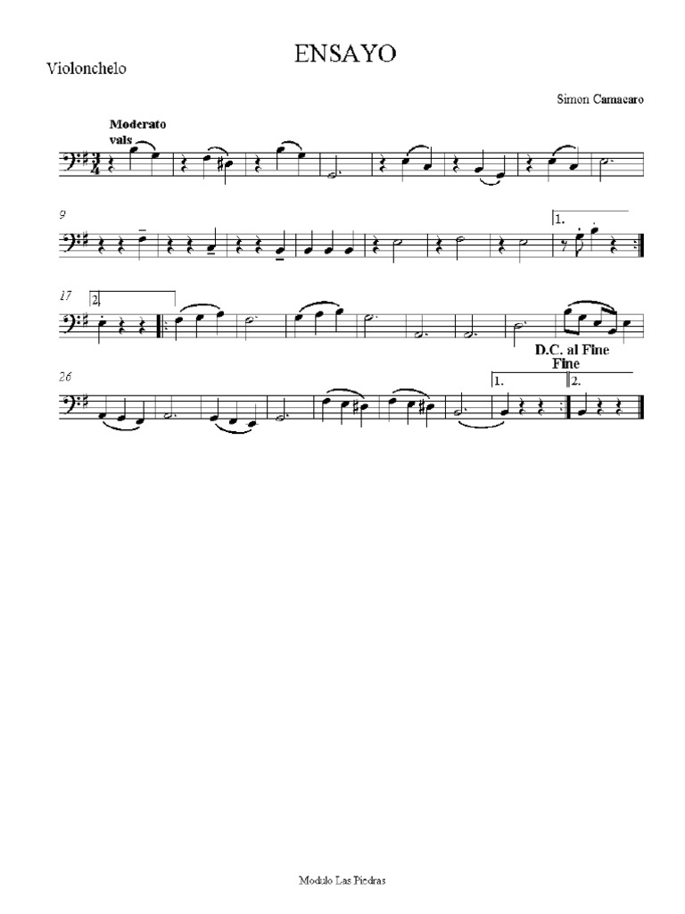 Ensayo Cello | PDF