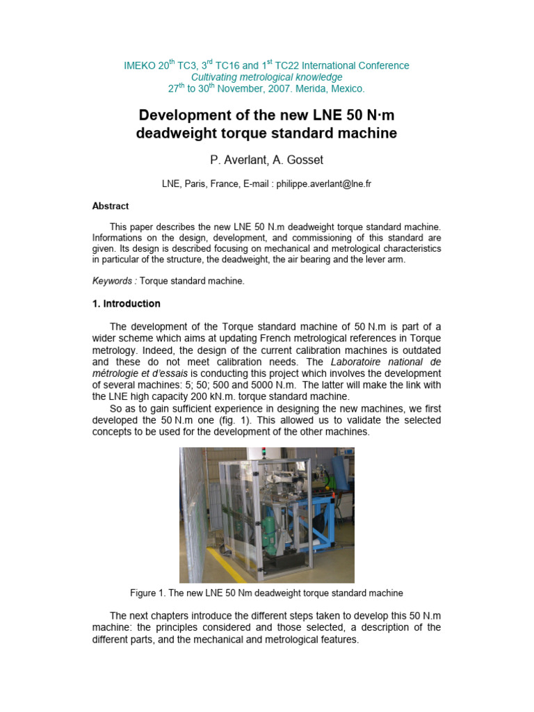 IMEKO TC3 2007 097u | PDF | Machines | Bearing (Mechanical)